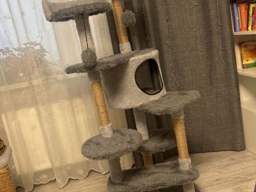Домик для кошки с когтеточкой и дом бу