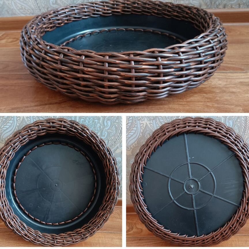 Лежанка для кота из ротанга