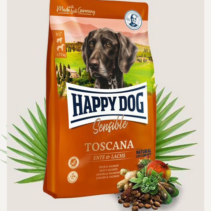 Корм для собак happy dog toscana
