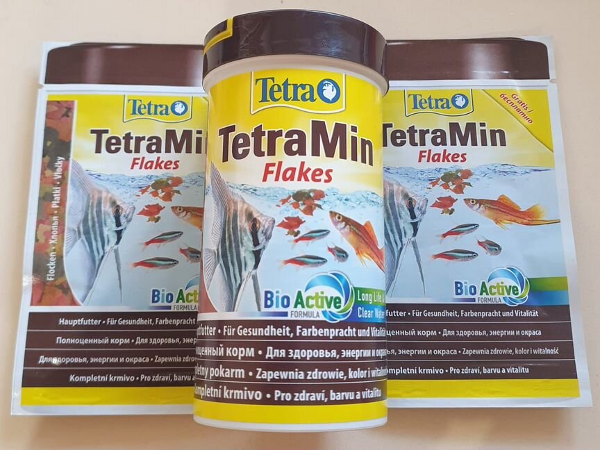 Корм для рыбок TertraMin Flakes 52гр + 3гр + 3гр