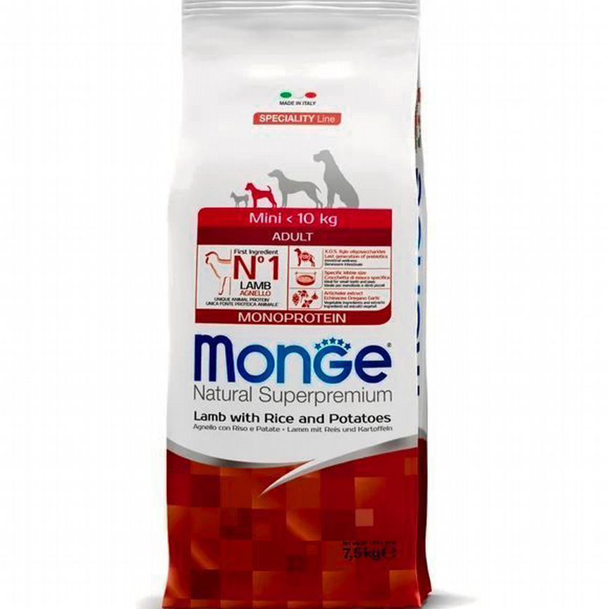 Monge Dog Speciality Line Monoprotein Mini 7.5 кг