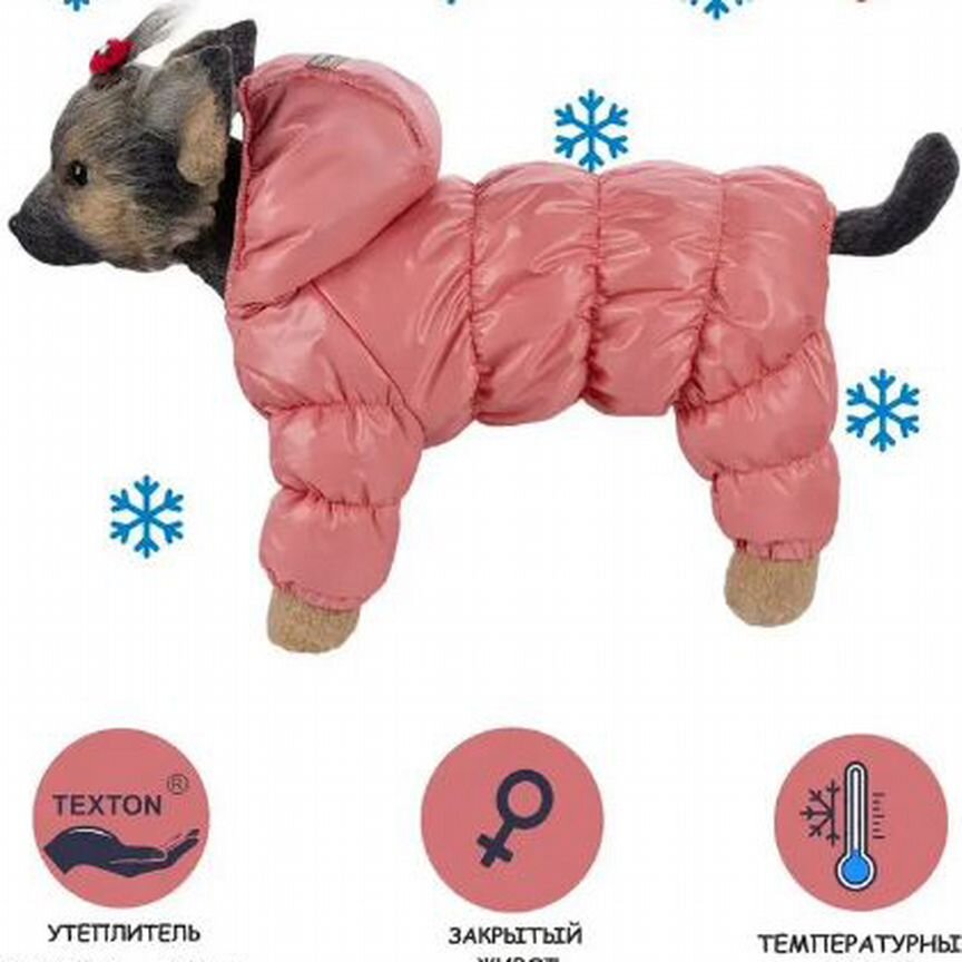 Комбинезоны зимние для маленьких собак и переноска