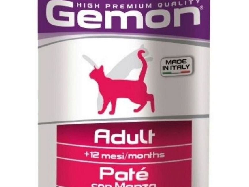 Gemon CAT adult консервы для кошек (паштет)