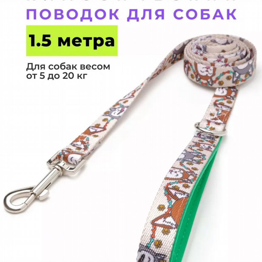 Ошейник и поводок для щенка