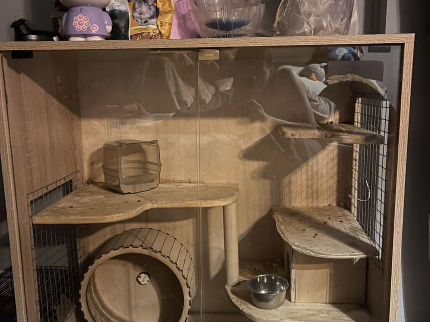 Клетка-витрина для шиншил, дегу