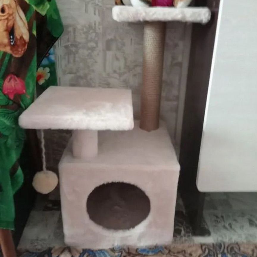 Домик для кошки с когтеточкой новый
