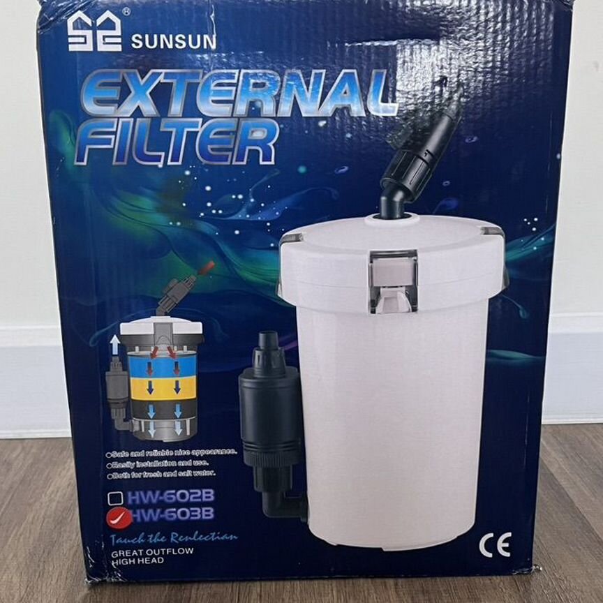 Внешний фильтр для аквариума Sunsun HW-603B новый
