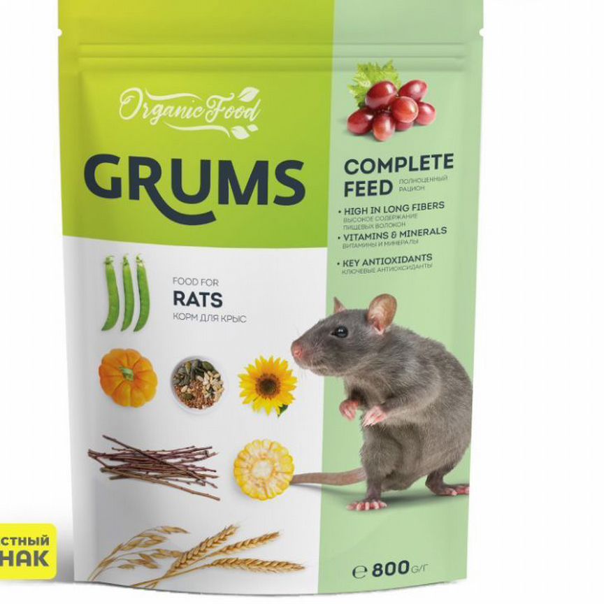 Корм Grums для грызунов лакомства Little One