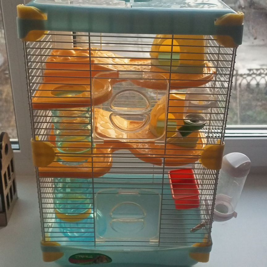 Клетка для хомяка с трубами