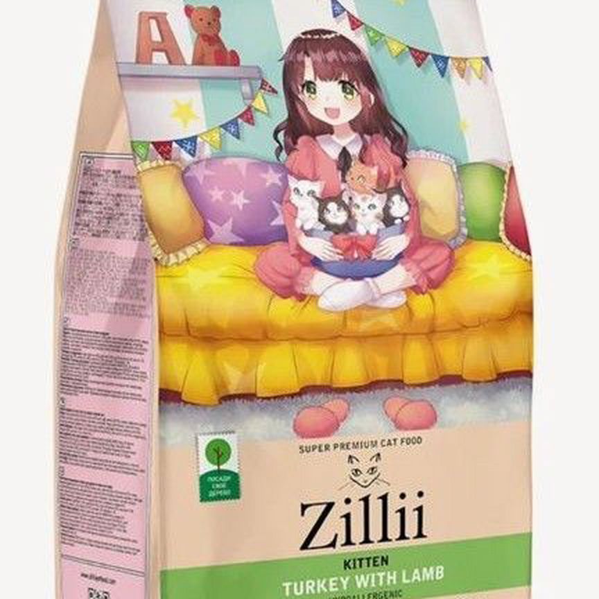 Zillii Kitten корм для котят Индейка/Ягнёнок 10кг