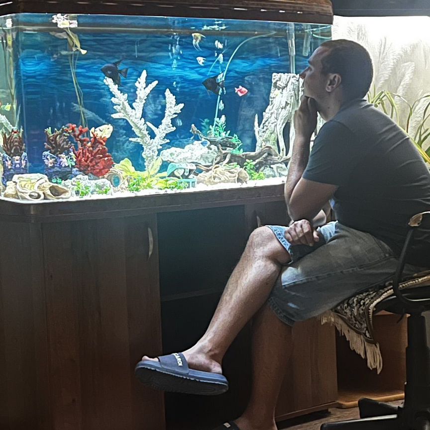 Аквариум Jebo 350 литров на тумбе