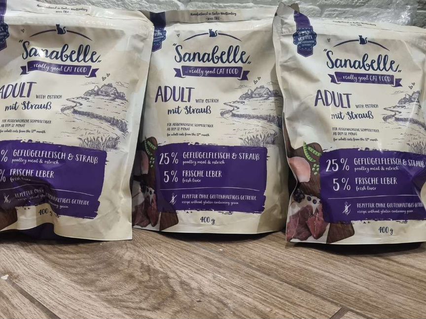 Корм для кошек Sanabelle страус