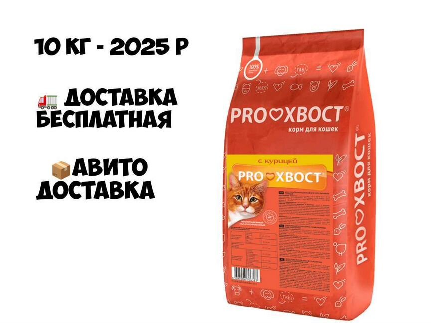 Прохвост корм для кошек курица