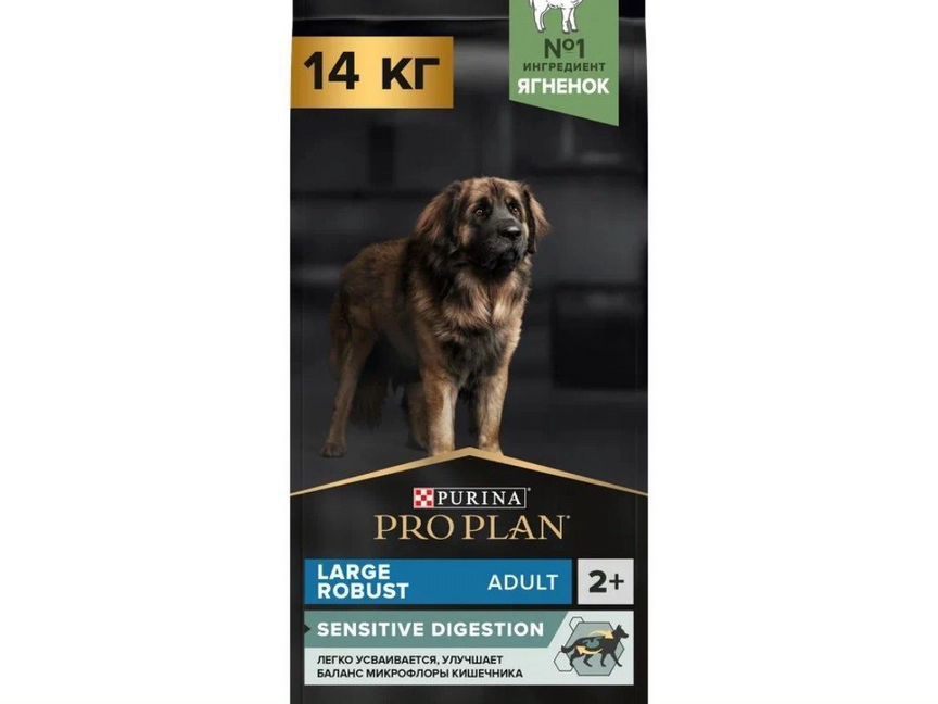 Корм для собак Pro plan large robust ягнёнок 14кг