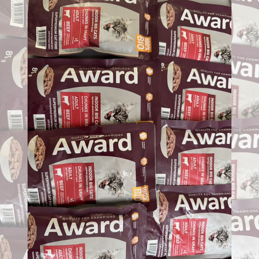 Корм для кошек Award влажный 11 штук
