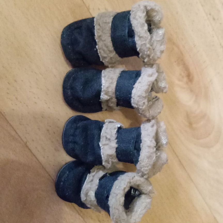 Сапожки для собачки зимние