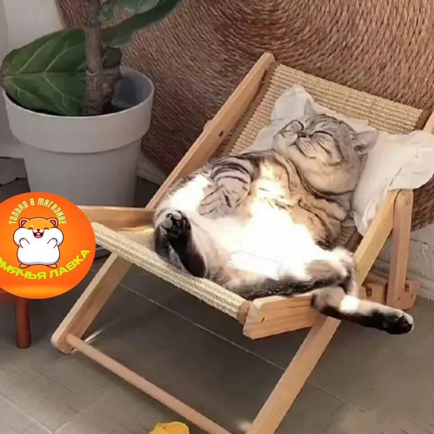 Шезлонг-лежанка для кошек с 3-ступенчатой регулиро