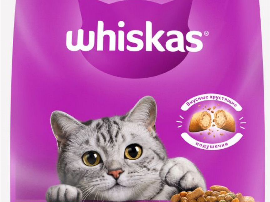 Сухой корм для кошек Whiskas, подушечки 5кг