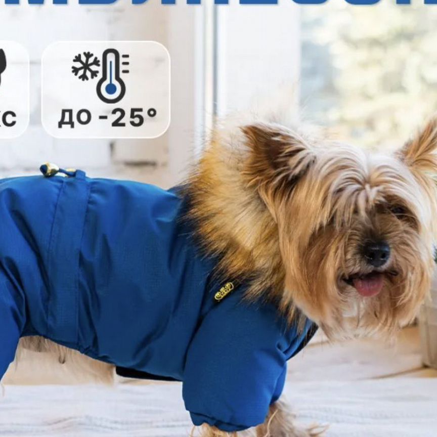 Зимний комбинезон для маленькой породы собак (М)