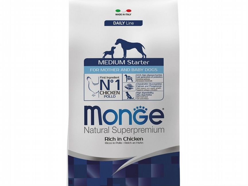 Корм Monge для щенков средних пород (с 3 недель)