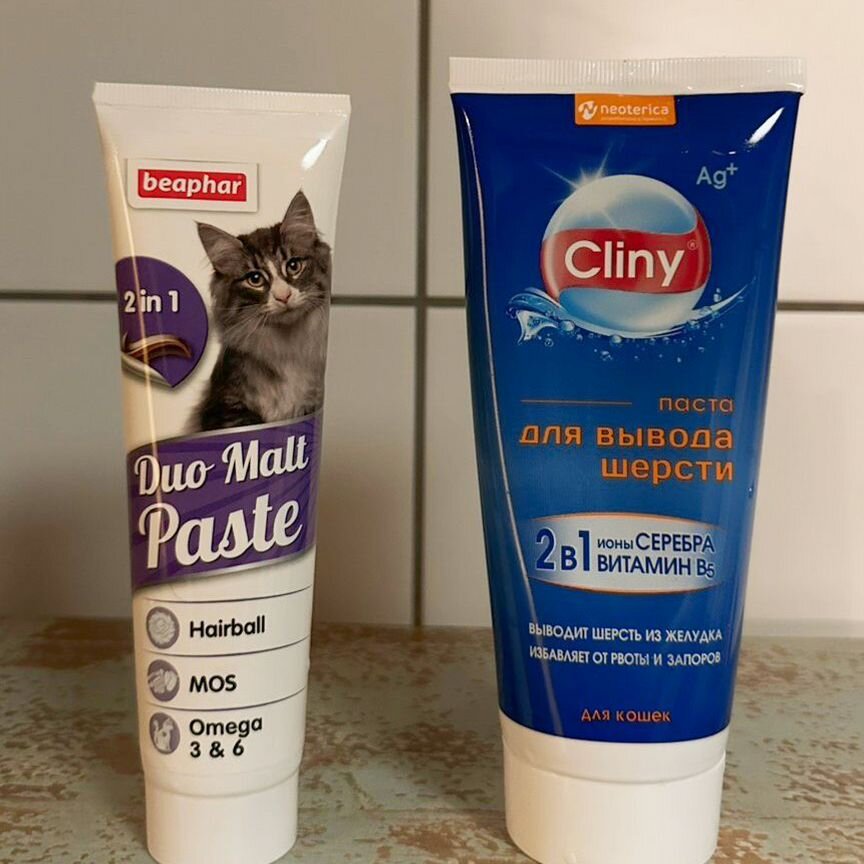 Мальт паста для вывода шерсти Cliny и Beaphar