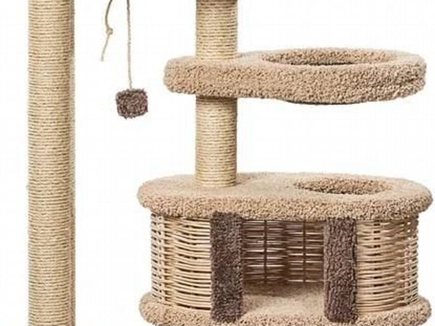 Кошачий домик с когтеточкой