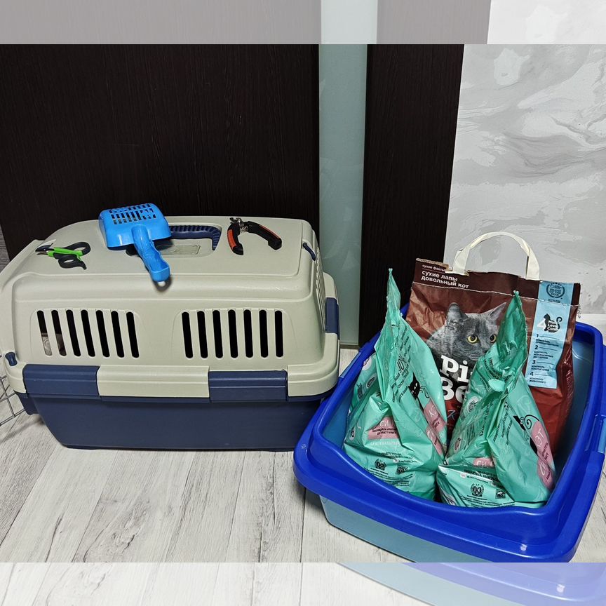 Переноска clipper 1 и наполнитель комкующийся