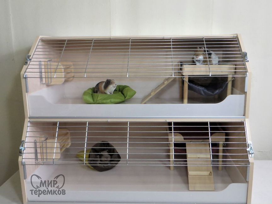 Клетка-стеллаж для морских свинок, увеличенная