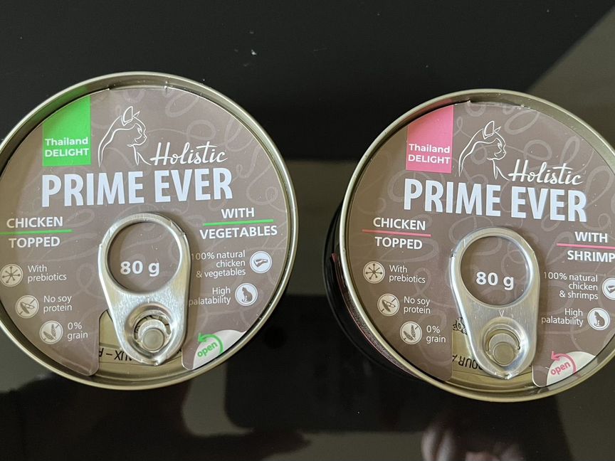 Корм для котов (мягкий) prime ever баночки