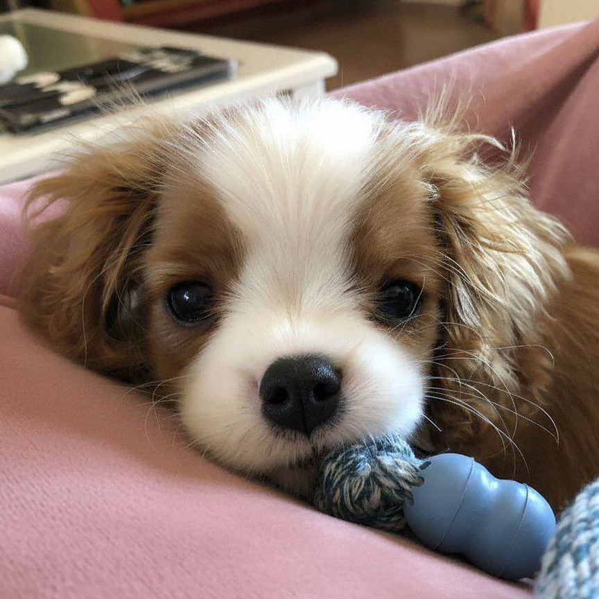 Кавалер кинг-чарльз-спаниель, щенок