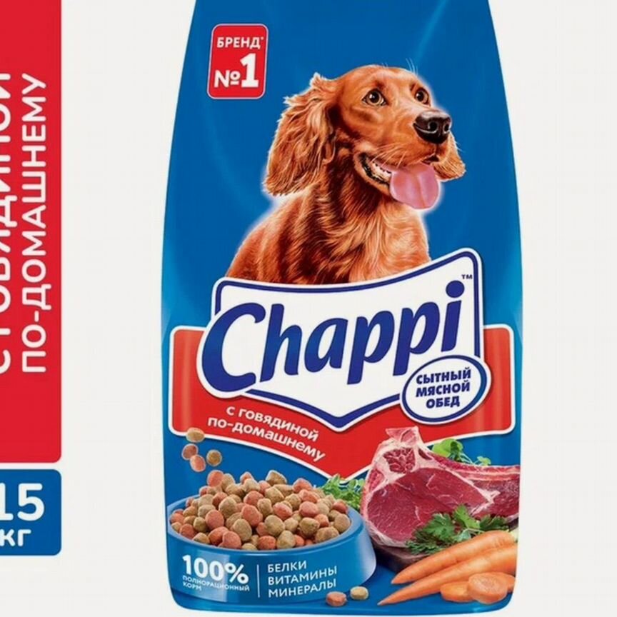 Корм для собак chappi 15кг