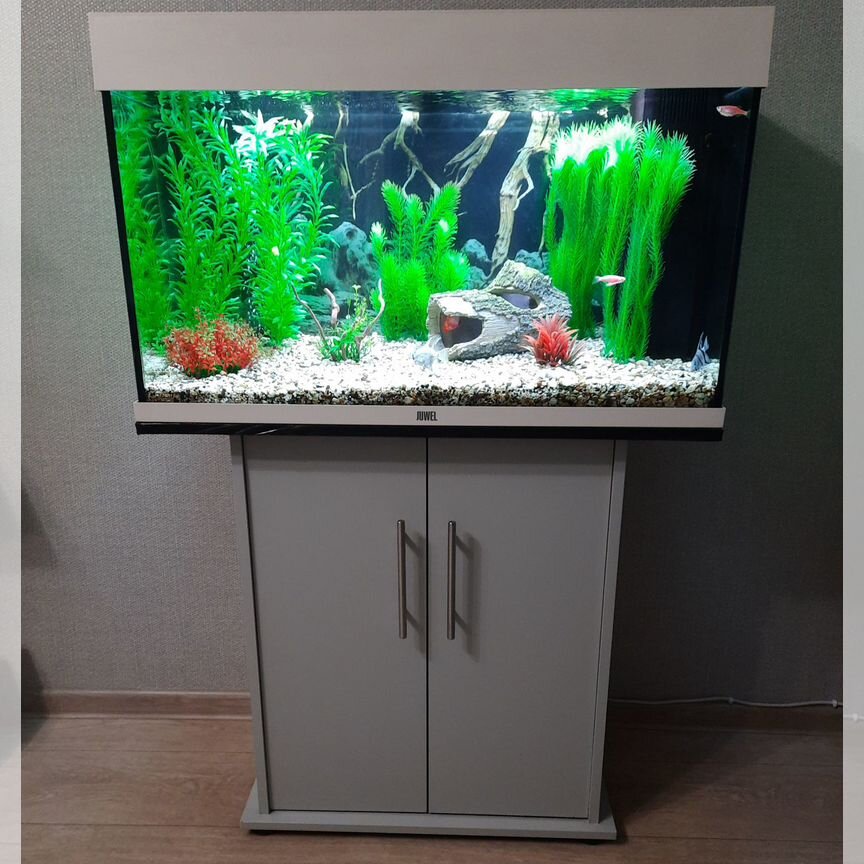 Аквариум с тумбой juwel белый 120 литров