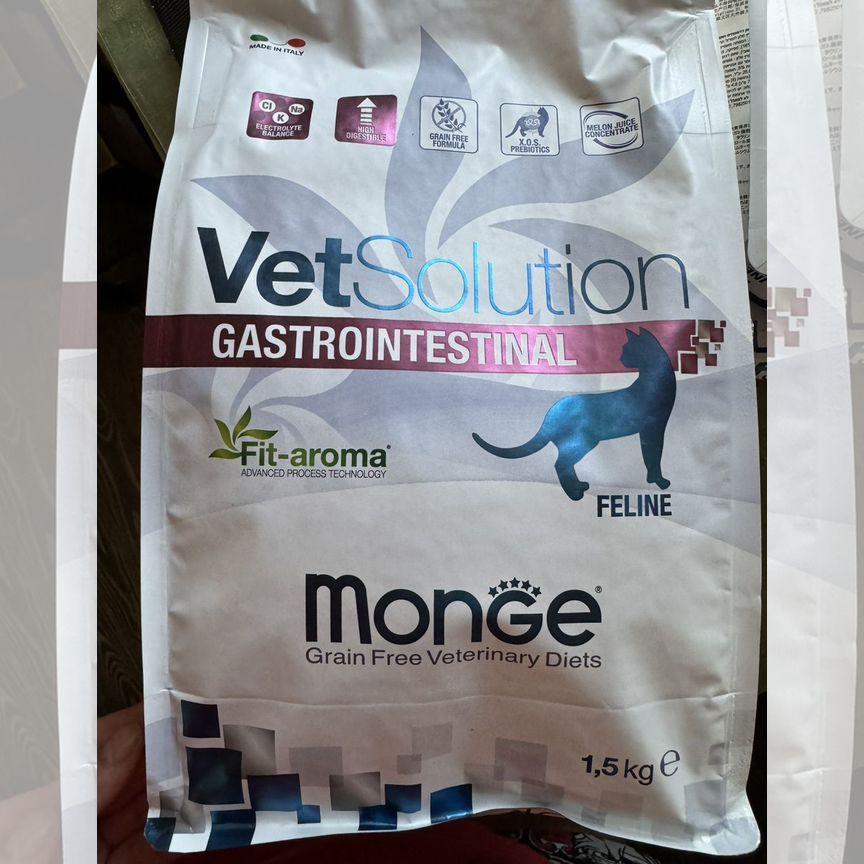 Корм для кошек monge gastrointestinal 1,5