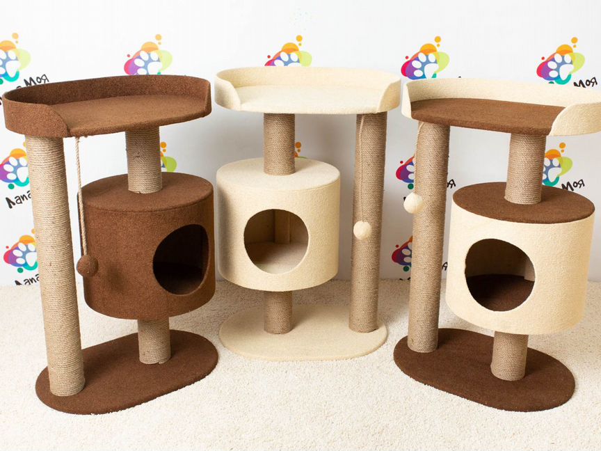 Домик для кошек, когтеточка арт22. Новый, 90 см