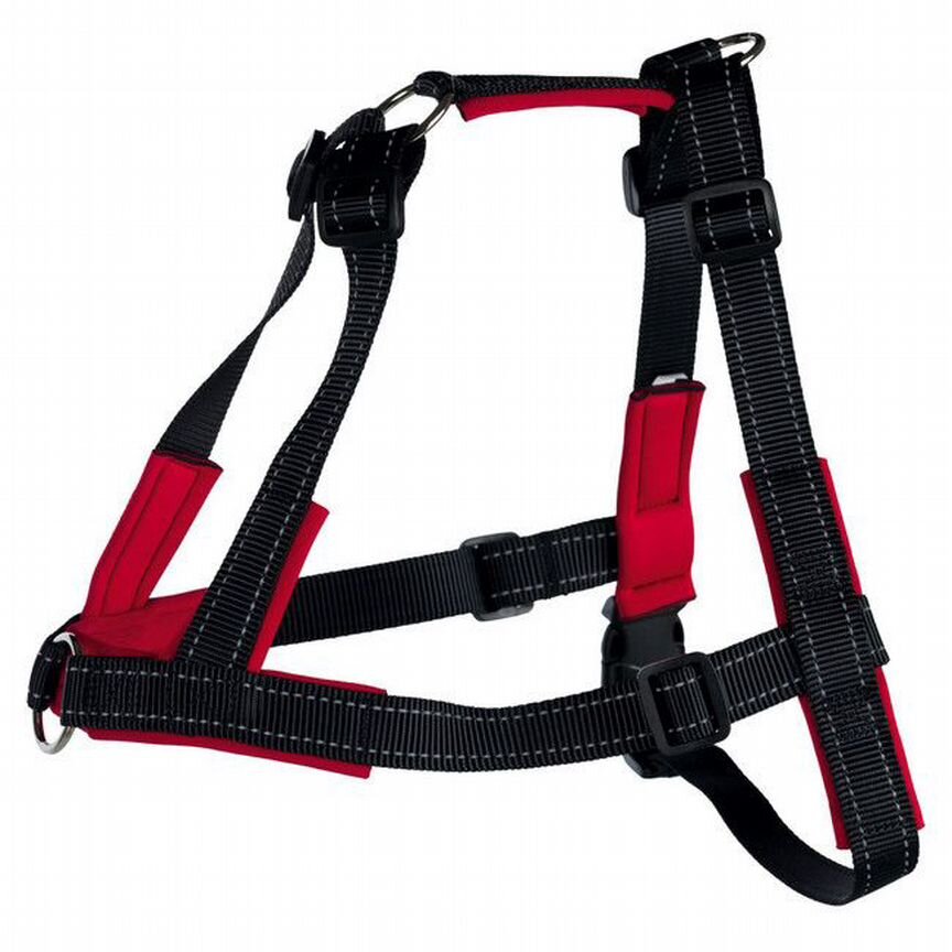 Шлейка для собак Trixie Lead and Walk Soft L, черный