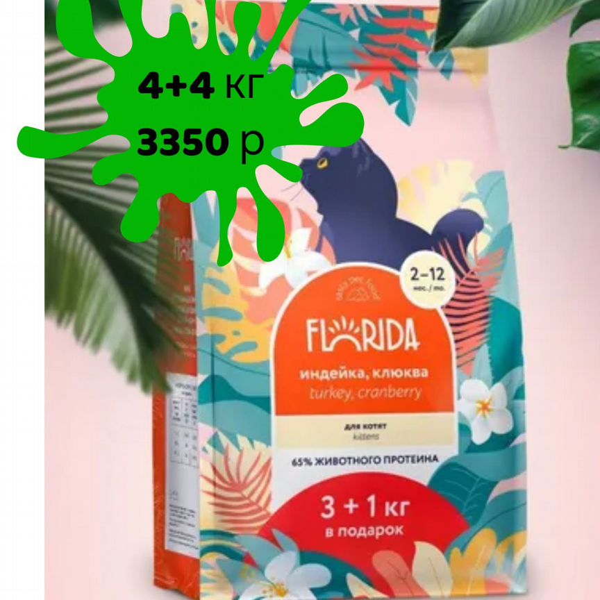 Флорида Florida корм для котят 4 4 кг