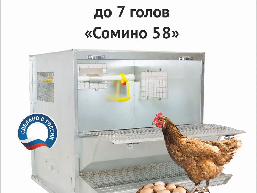 Клетка для кур-несушек 7 голов