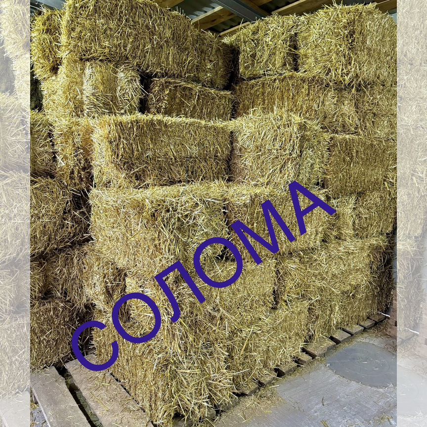 Солома в тюках