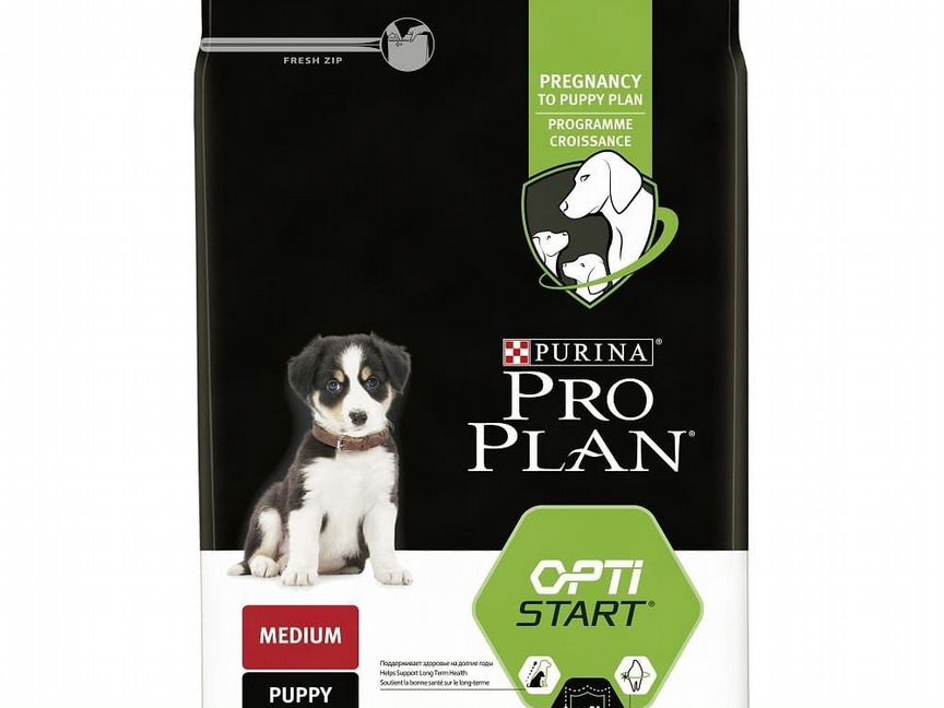 Корм Purina Pro Plan для щенков средних пород, с в
