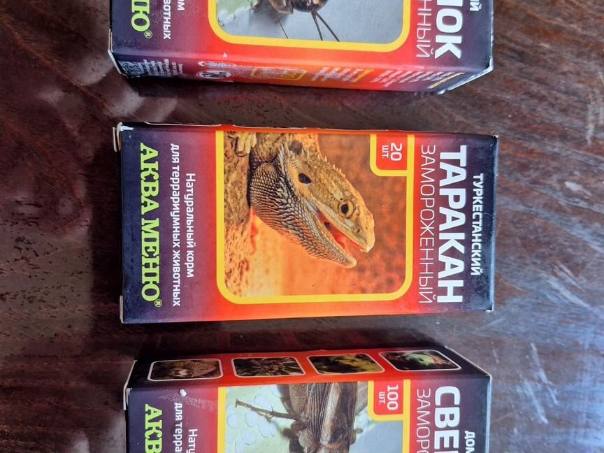 Замороженные сверчки и тараканы