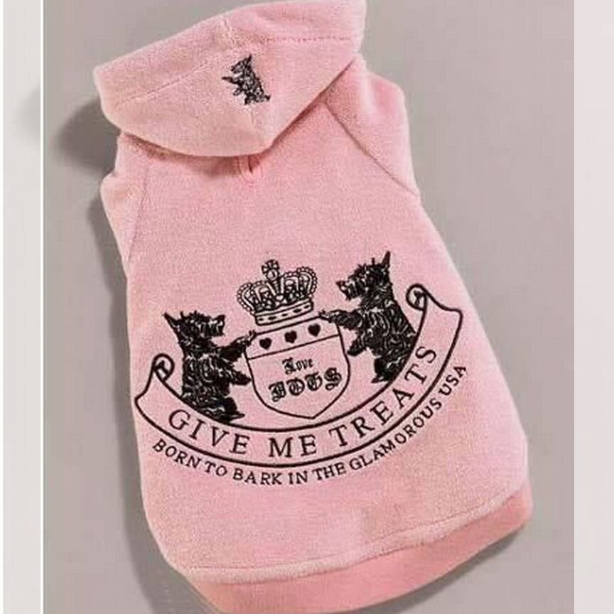 Плюшевая кофта для собак juicy couture