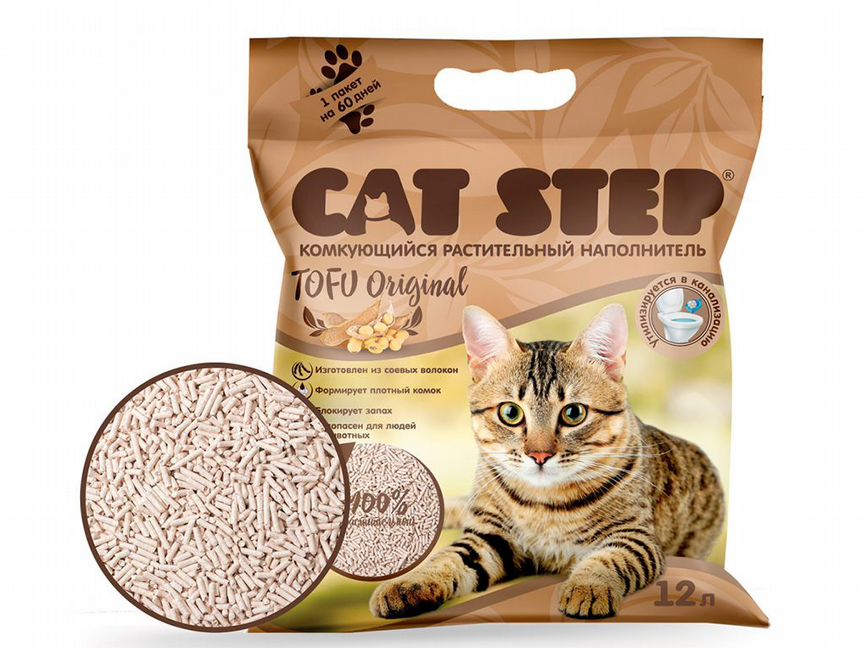Cat Step Tofu Наполнитель растительный 12л