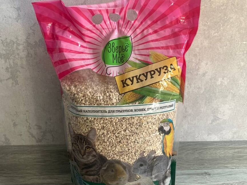 Наполнитель кукурузный "Зверье мое"