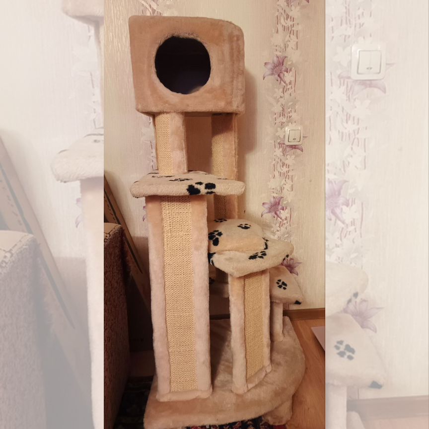 Когтеточка домик для кошки бу