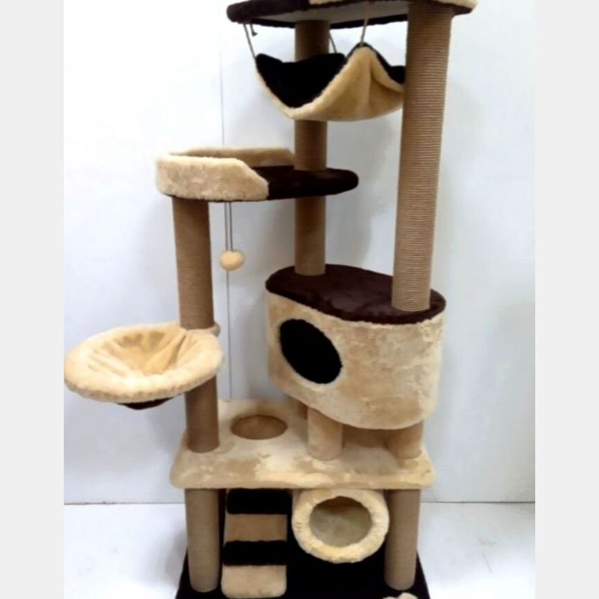 Супер высокий игровой комплекс с гамаками и лесенкой с гарантией