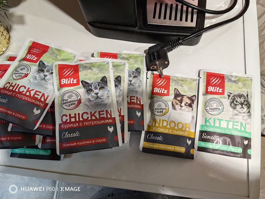 Влажный корм для кошек blitz