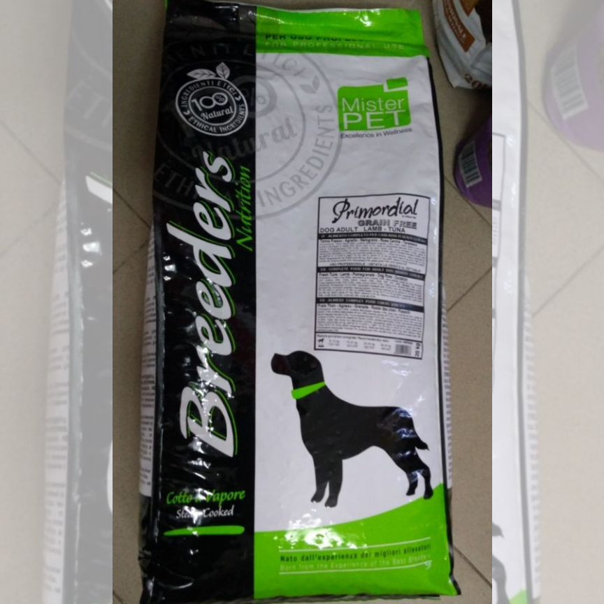 Корм д/собак Primordial Adult (тунец/ягненок) 20кг