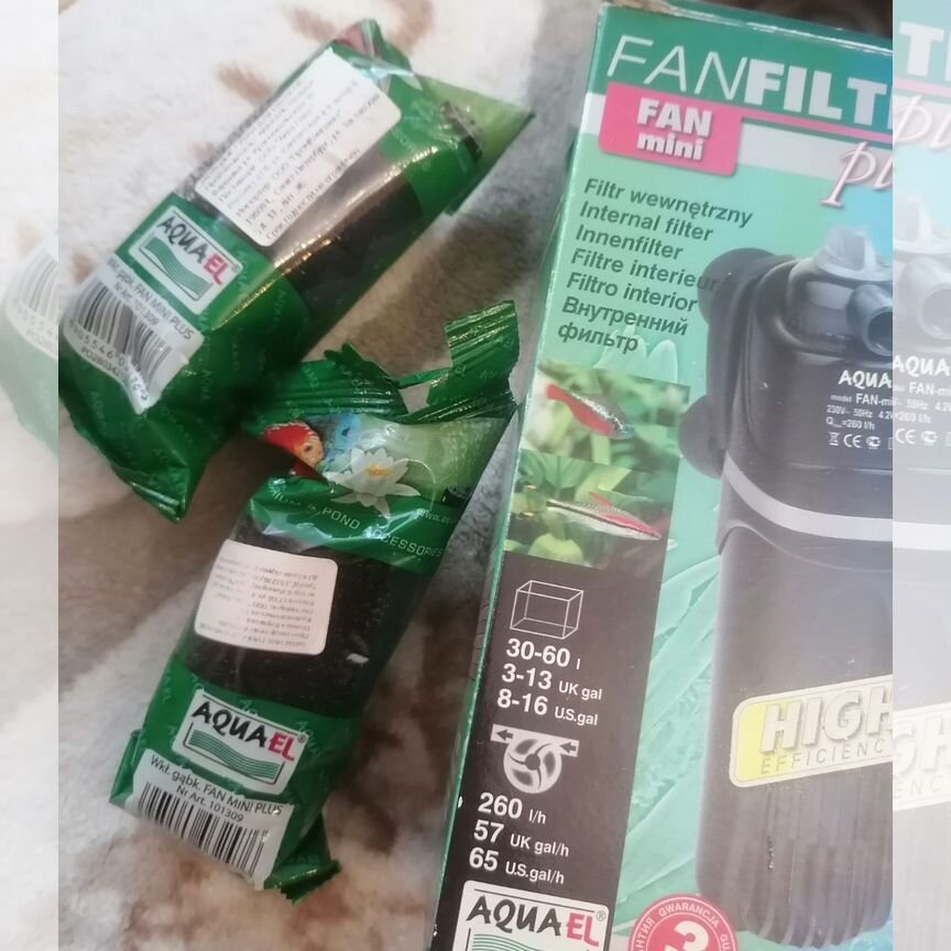 Сменные губки для фильтра Aquael fan Mini
