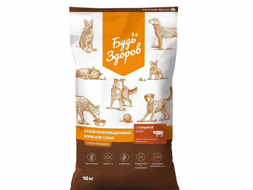 Корм для собак Будь здоров Говядина