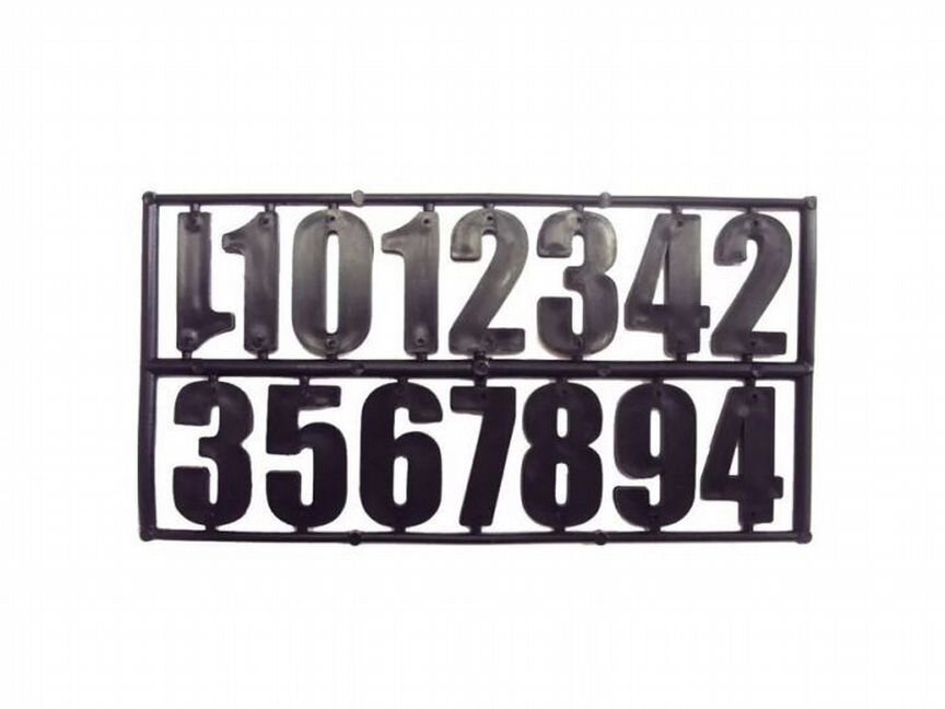 2 шт. Комплект цифр для ульев черный-15 (h40, плас